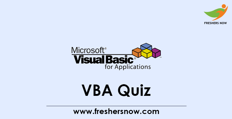 Vba Quiz Vba Multiple Choice Questions And Answers
