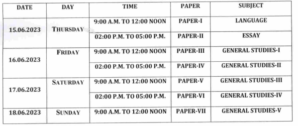 CGPSC State Service Mains Exam Dates 2023 (Announced) CGPSC State Service Mains Exam Dates 2023 (Announced)