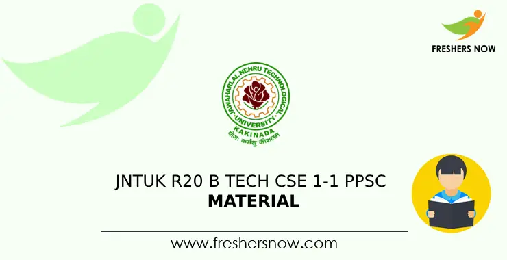 JNTUK R20 B.Tech CSE 1-1 PPSC Material/ Notes PDF Download JNTUK R20 B.Tech CSE 1-1 PPSC Material/ Notes PDF Download